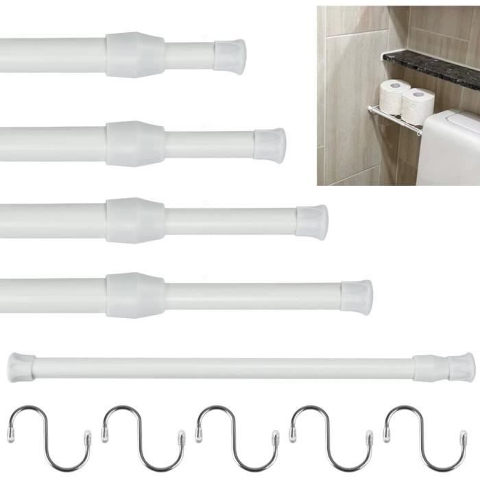 Tringle à Rideaux Extensible 40 à 70cm Antidérapant Tige Tringle de Douche Ajustable Barre de ...