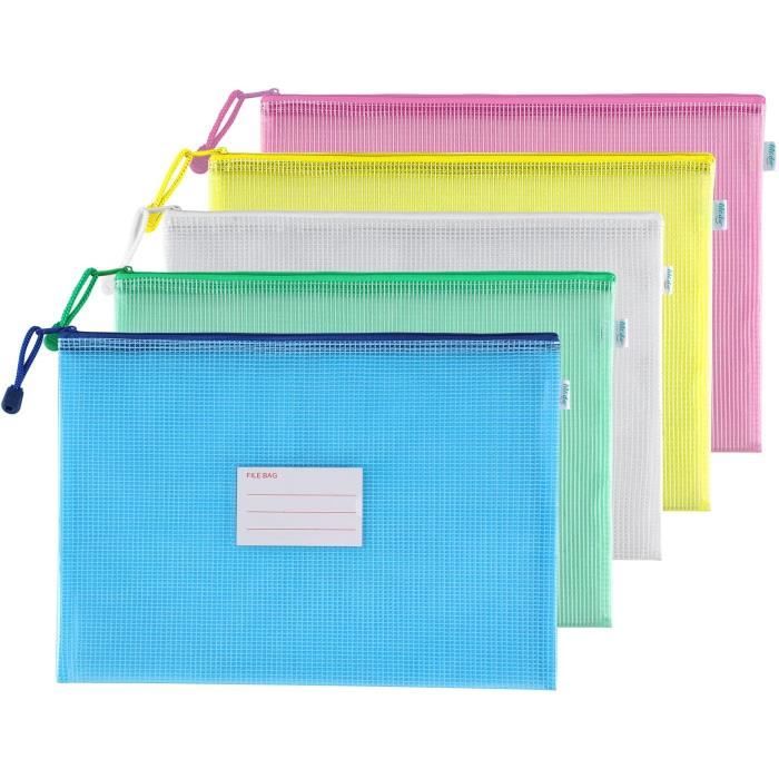 A4 Pochette à Document épais Sac de Fichier avec Poche pour étiquette ...