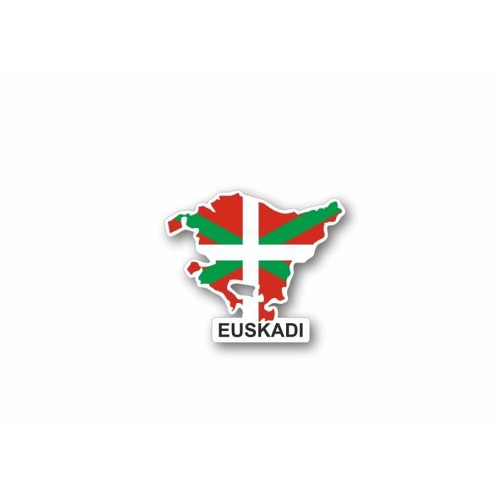 Autocollant sticker carte drapeau region espagne province basque ...