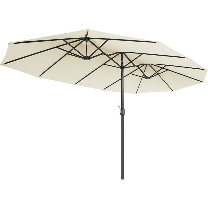 Parasol Double 460 x 270 cm, Ombrelle Extra Large pour Terrasse ...