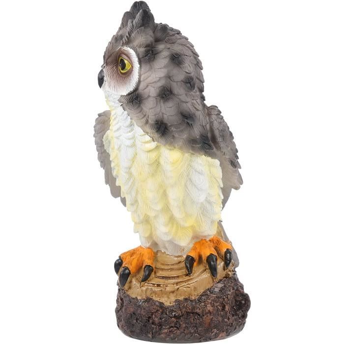 Hibou Figurines Hibou Souche Statue Résine Jardin Hibou Sculptures ...
