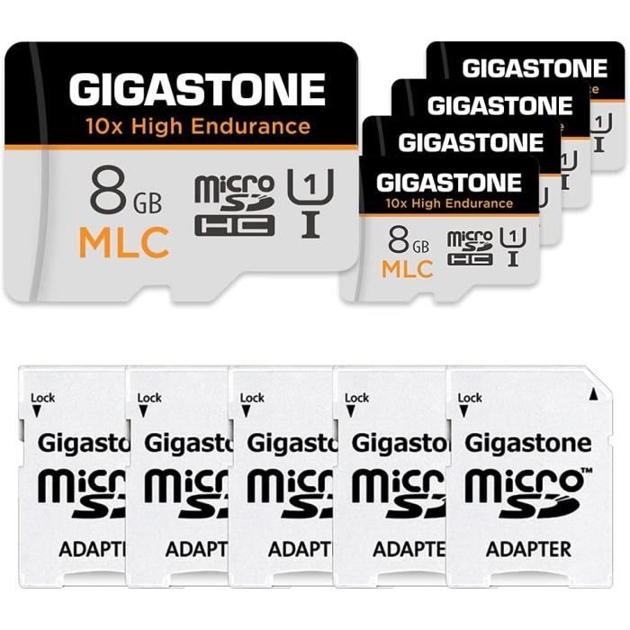 [10X Haute Endurance] Industriel Mlc Carte Mémoire 8 Go, Lot De 5 ...
