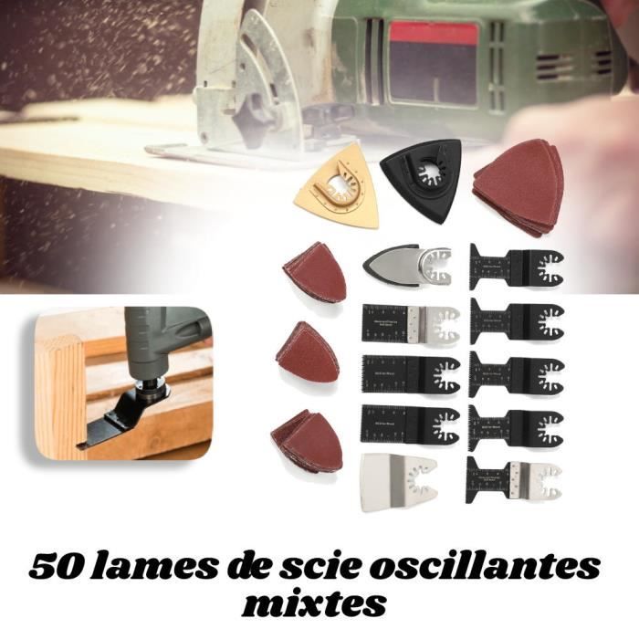 MSA Lame de scie oscillante multifonction 102 pcs papier de verre à doigt triangulaire -PT1 ...