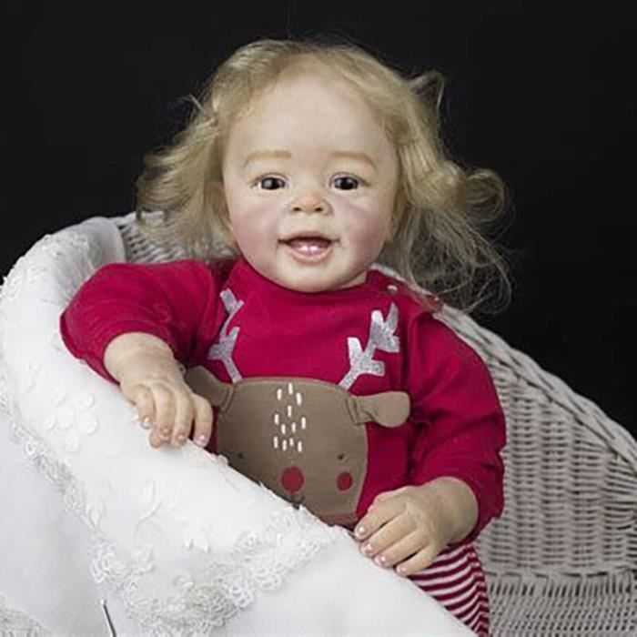 Poupée Yannik Reborn pour petite fille, 60CM, cheveux blonds, belle ...
