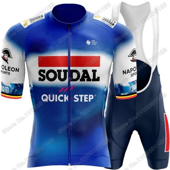 Maillot de cyclisme Soudal Quick Step 2024 Champion du monde pour homme ...