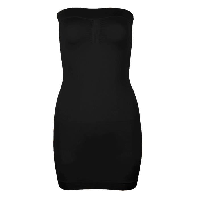 Femme Mini Robe Sculptante Amincissant Robe Bustier Gainante Effet Fond ...