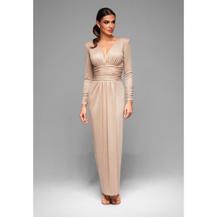 Robe de Bal Kate Manches Longues - Ombre - Pour Femme - Beige Beige - Cdiscount Prêt-à-Porter