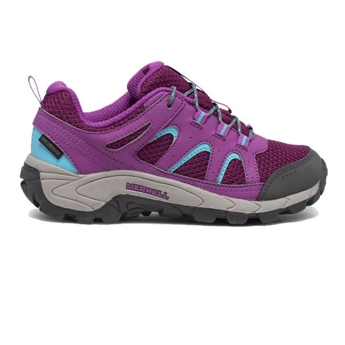 Merrell Boys Oakcreek Low Lace Waterproof Junior Walking Shoes Pink 5 ...