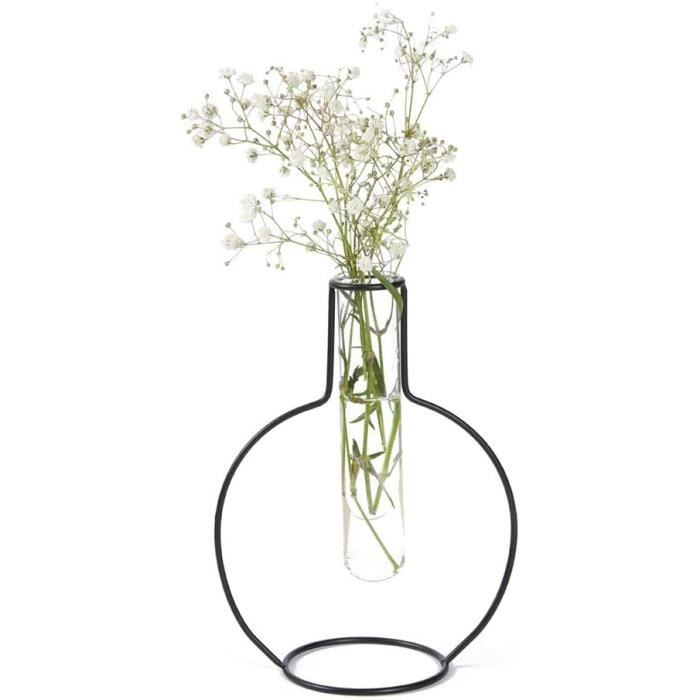 Balvi Vase Round Silhouette Couleur Noir Vase décoratif en Verre et ...