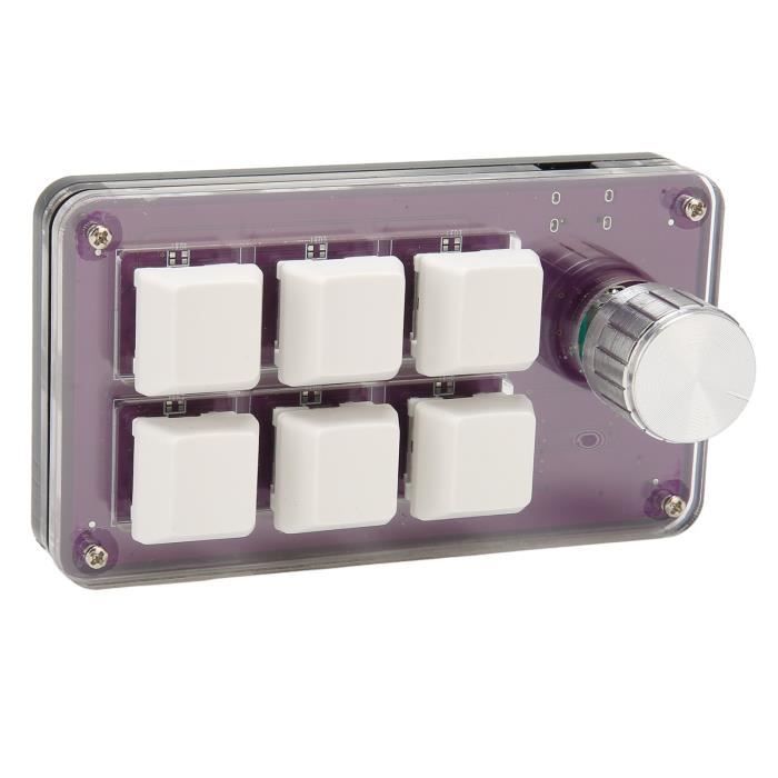 TMISHION mini clavier Clavier Mécanique Macro à une Main, 6 Touches 1 ...