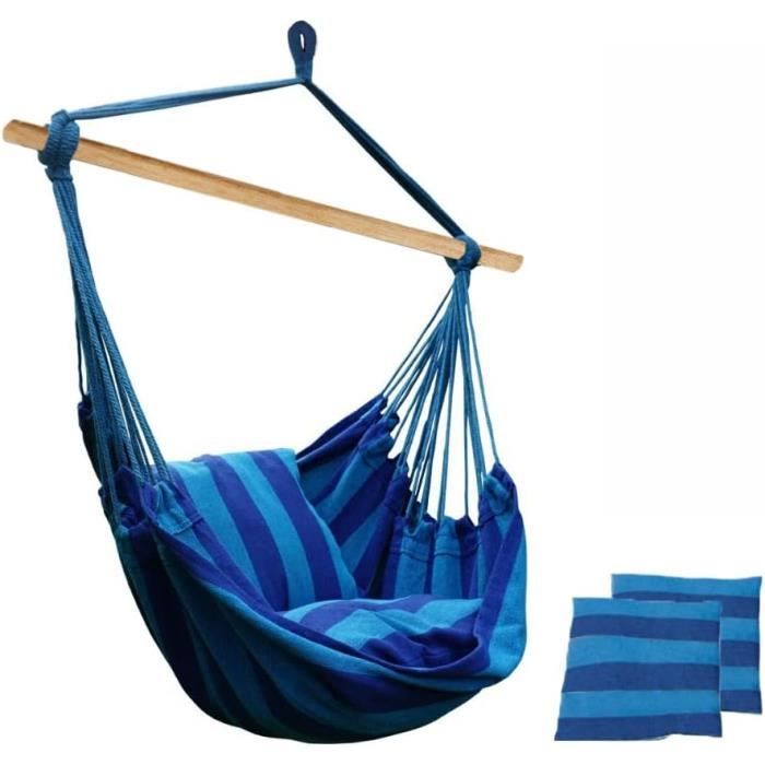 Hamac Sièges Suspendus Avec 2 Coussins Matelassés Et Barre De Support ...