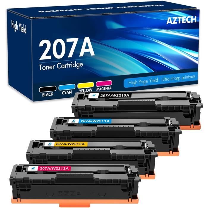 Aztech Cartouche De Toner Compatible Pour Hp 207A 207X Color Laserjet ...