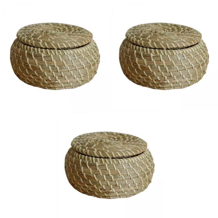 Plateau de Rangement 3X Plateau de Service En Rotin Ensemble D ...