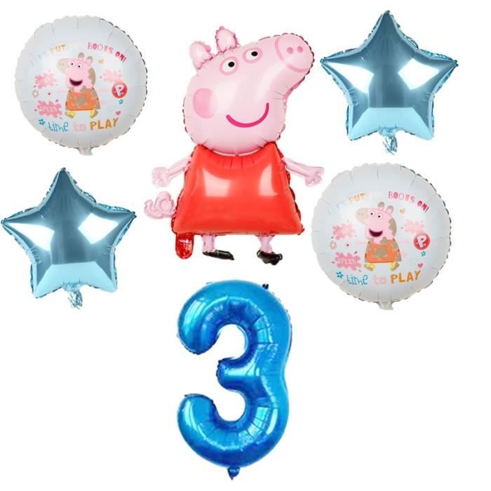 6 pièces dessin animé Peppa cochon feuille ballons 32 pouces numéro ...