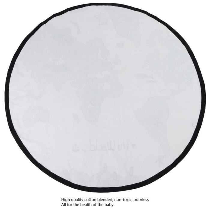 135cm Adventure World Map Pattern Circular Kid Game Mat Thicken Baby ...