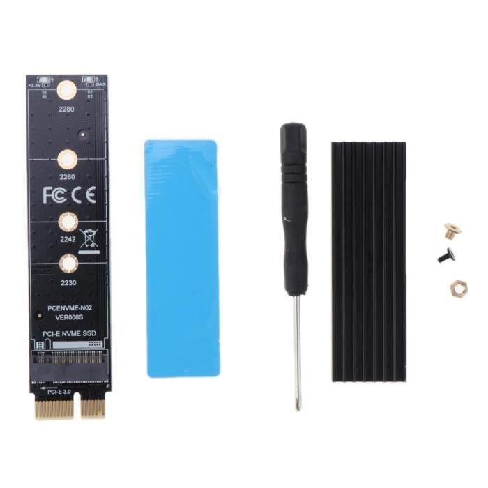 COOK-Adaptateur M2 NVME PCIE à M2 LED NVME SSD Carte D'interface Adaptateur D'ordinateur PCIE X1 ...