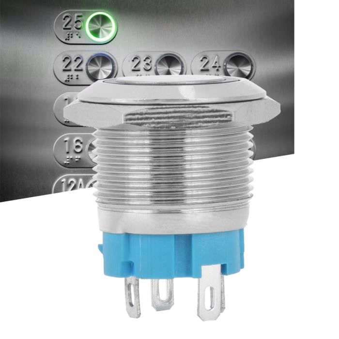 Interrupteur à bouton poussoir Push button, momentary push button, sealed on/off electromagnetic ...