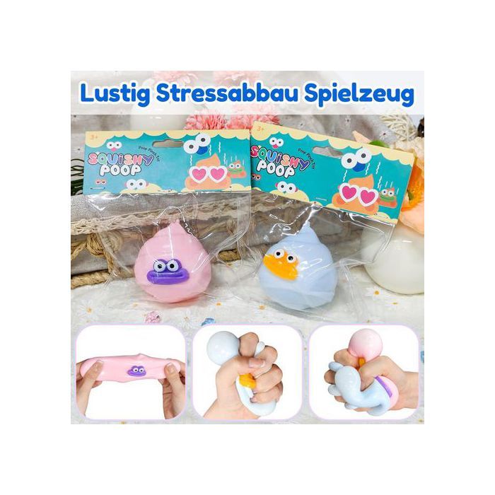 Balles Anti-Stress - Poo Monster - Lot de 2 - TPR Non Toxique - 6cm ...