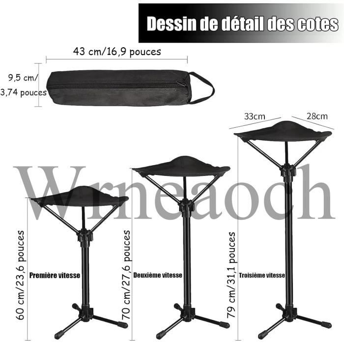 Tabouret Pliant Portable Télescopique, Tabouret Pliable Réglable À ...