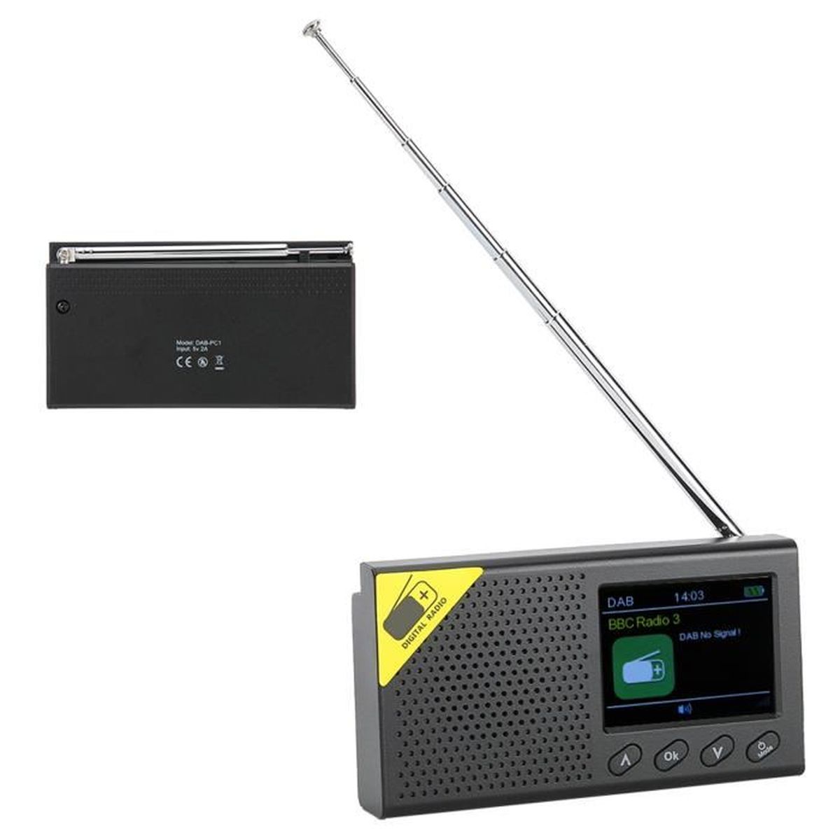 Radio numérique, sortie stéréo Réglage de la luminosité de la radio DAB ...