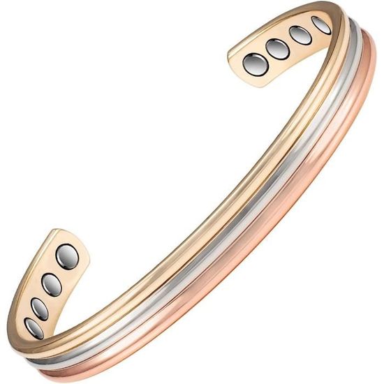 Bracelets Magnétiques En Cuivre Tricolore Pour Femme Ou Homme ...