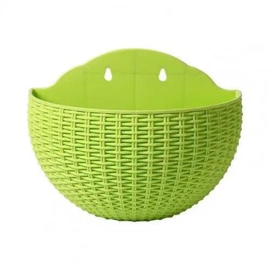 Pot de fleur mural - Exquis - Plastique - Vert clair - 21cm x 9.5cm x ...
