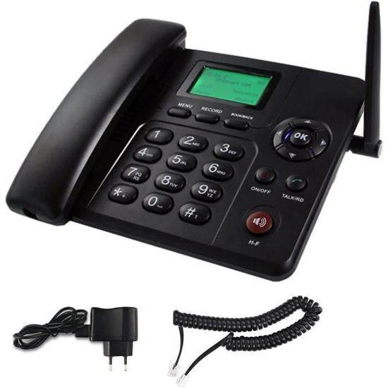 Téléphone De Bureau GSM Quadri-Bande sans Fil, Téléphone De Bureau avec ...