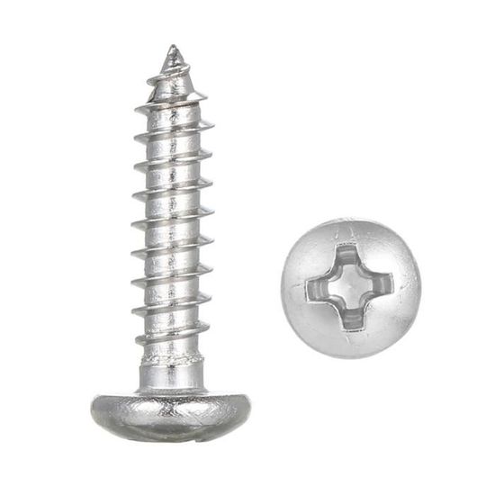 Vis à bois à tête fraisée autotaraudeuse A2 304 en acier inoxydable 304 vis 4.2mm * 16mm ...