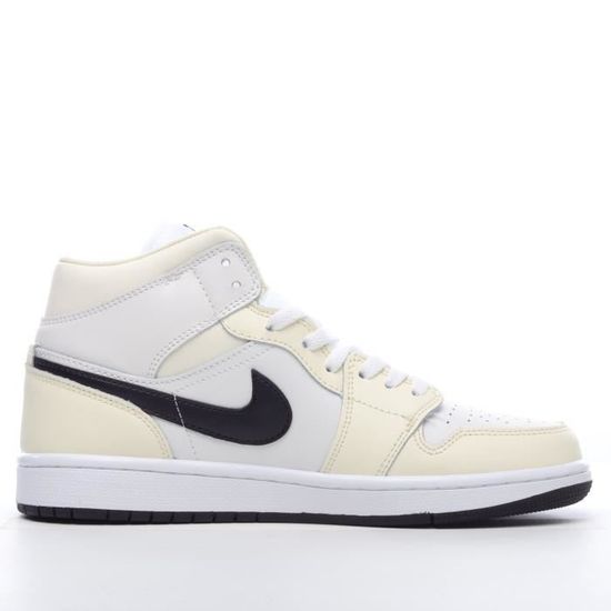 AIRs-Jordan 1 Retro Mid Coconut Milk BQ6472-121 Homme Femme BASKETS SZ ...