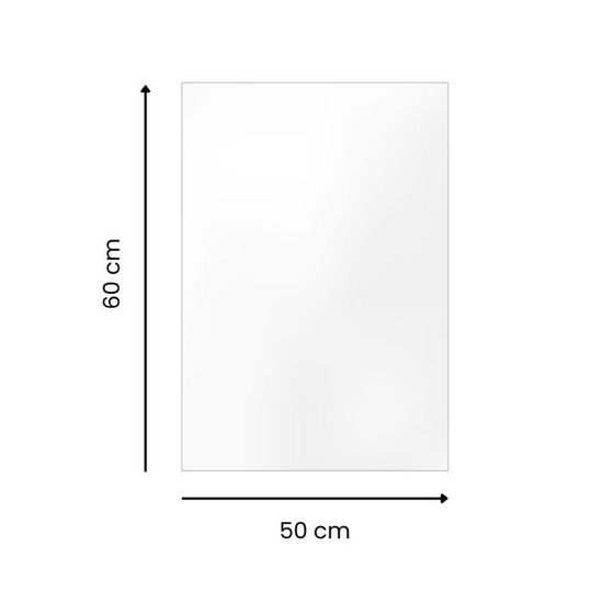 Plaque verre acrylique transparent 1,5 mm - 50x60 cm (500x600 mm ...
