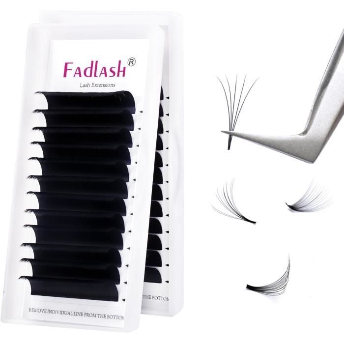 Volume Russe D Curl 0.03Mm Épaisseur 16Mm Extension De Cils Volume 3D ...