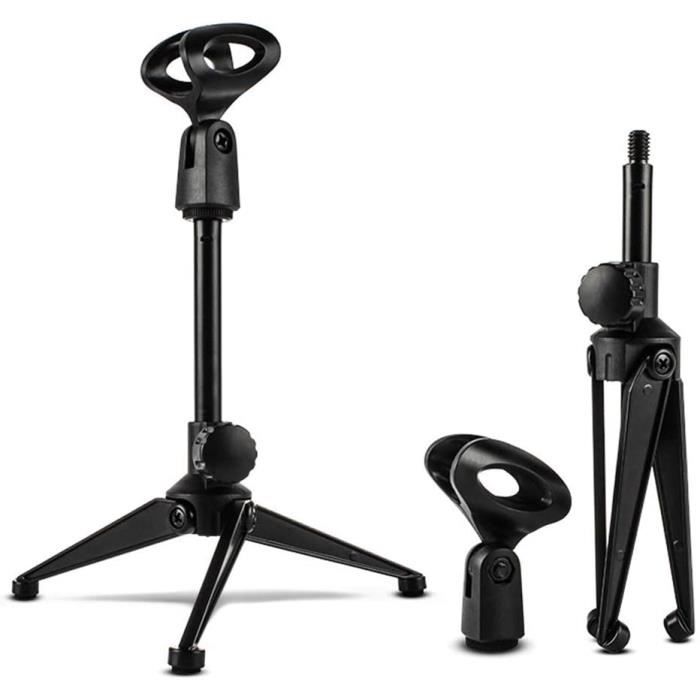 Support micro trépied réglable pliable portable avec clip micro[521 ...