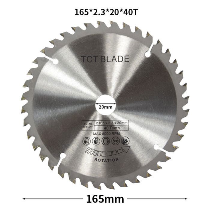 Disque de Coupe Rotatif - GIGICIAL - 165 mm - 40 Dents - Alliage Dur ...