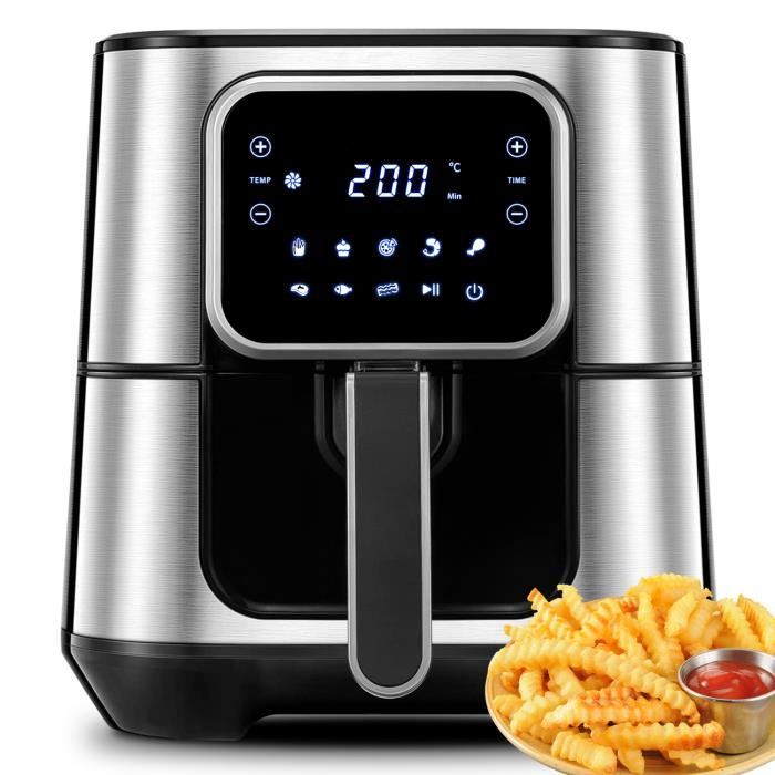 Friteuse à Air 1700W, Friteuse Sans Huile 5,5L Airfryer Écran Tactile ...