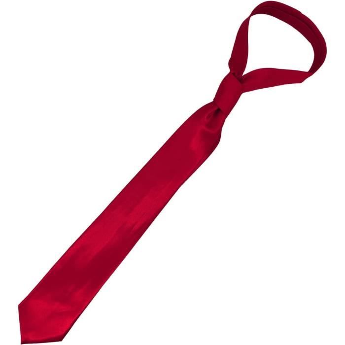 Y7Csld Cravate Rouge Unie Pour Homme Cravate Classique Pour Fête ...