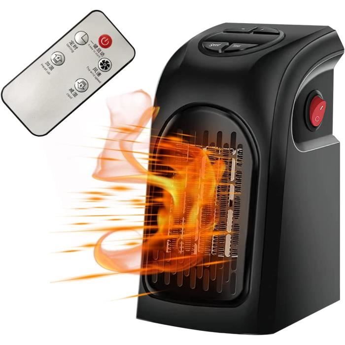 Chauffage d'Appoint 400W - Ceramique - Noir - Cdiscount Bricolage