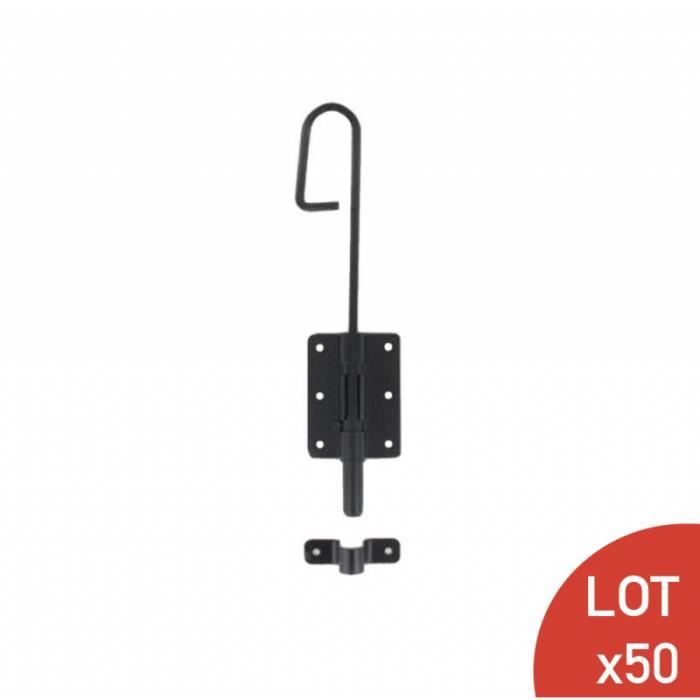 Verrou baïonnette acier noir D14X500 mm SECURY-T Monaco D14X500 mm Lot ...