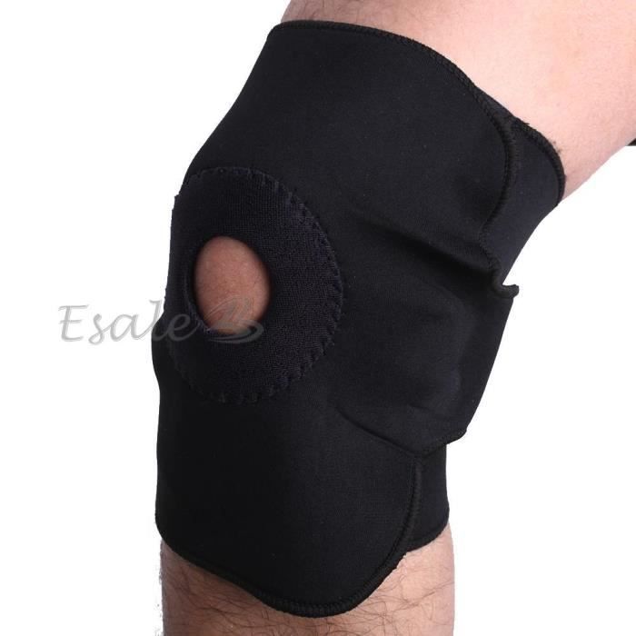 Genouillère en Néoprène Noir Protection Genoux Contre Blessure Douleur ...