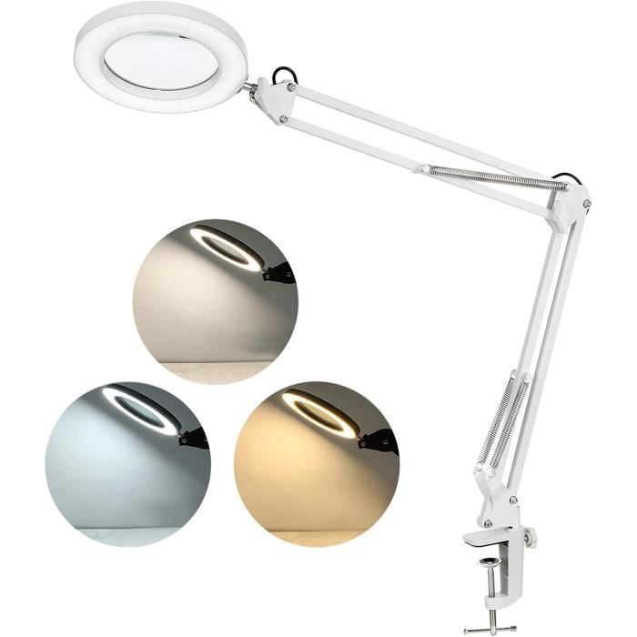 Lampe Loupe À Led Avec Pince, Lampe De Bureau 3 Couleurs Avec ...
