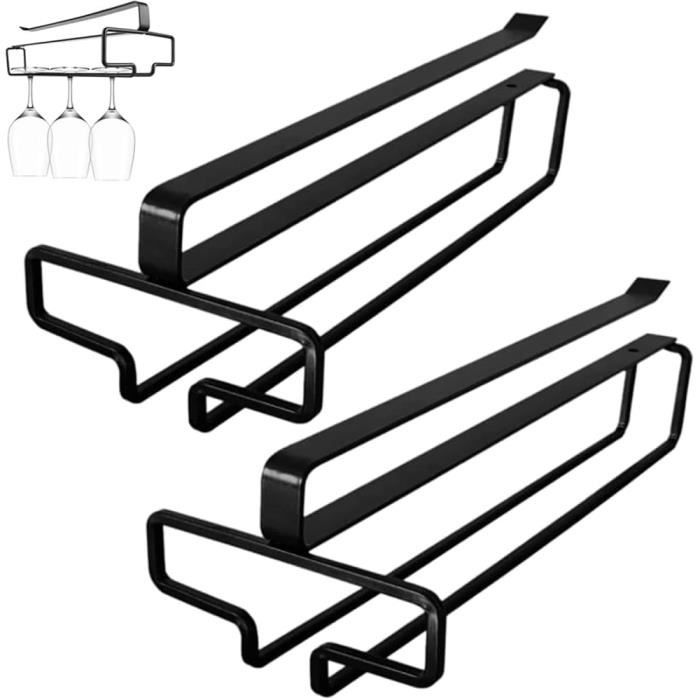 2 Pièces Porte Verres À Vin, Porte Verre Suspendu, Supports À Verres À Pied, Rangement Verre ...