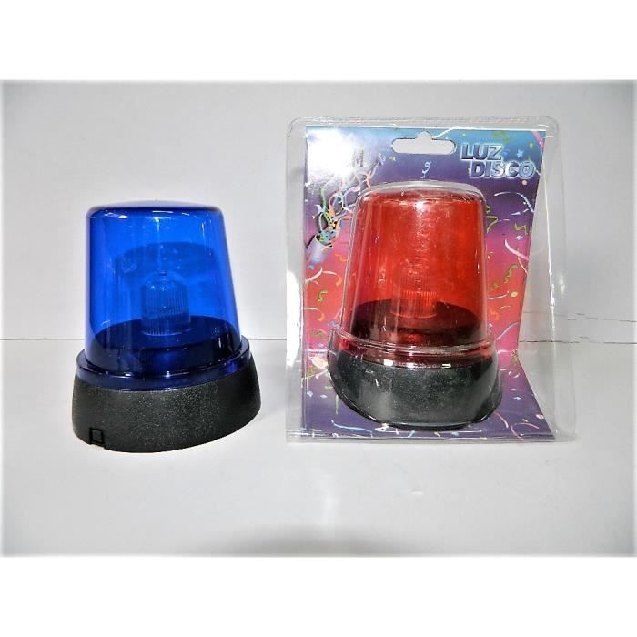 Lampe gyrophare bleu Mini Gyrophare à piles/Jeu de Lumière Bleu ...