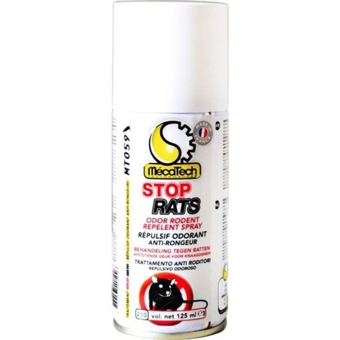 Bombe de répulsif anti-rongeur stop rats MécaTech MT059 125ml pour auto ...