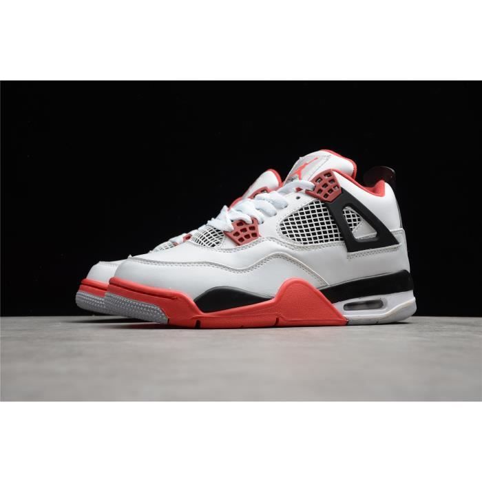 Baskets NIKEEES Airs-Jordans 4 rouge et blanc DC7770-160 Chaussures ...
