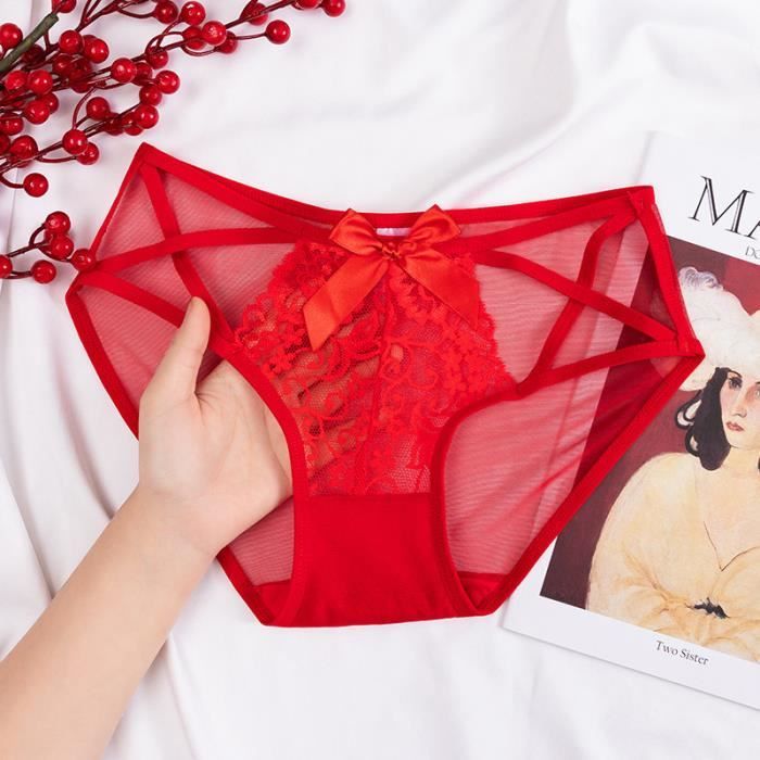 Culotte-slip en dentelle transparente pour femme - Marque inconnue - XL - Blanc - 3 documents ...