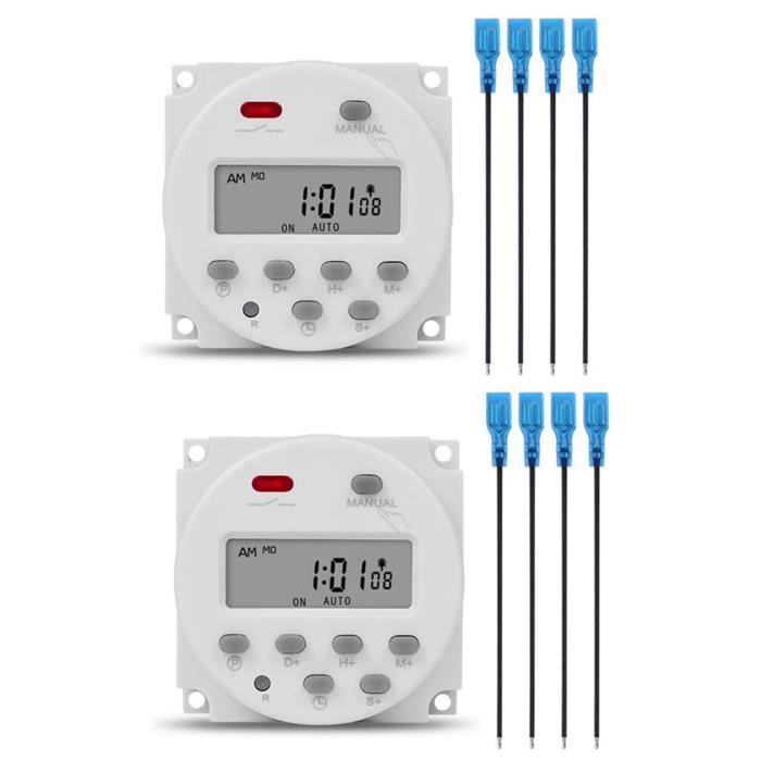 2X SINOTIMER 1 Seconde Intervalle 12V Interrupteur de Minuterie LCD ...
