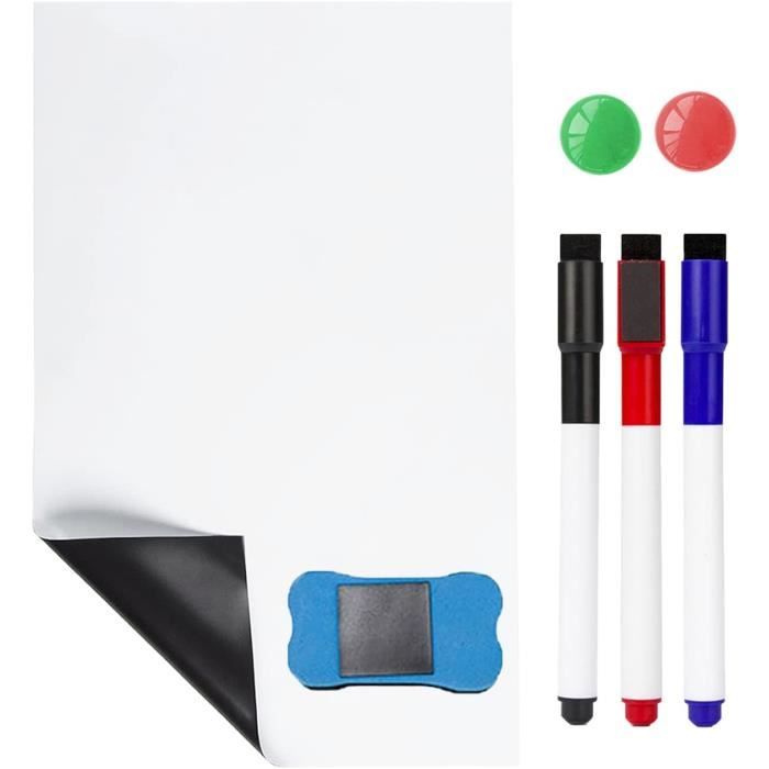 A4 Tableau Blanc Magnetique Frigo Tableau Blanc Mémo Aimanté 7Pcs Set ...