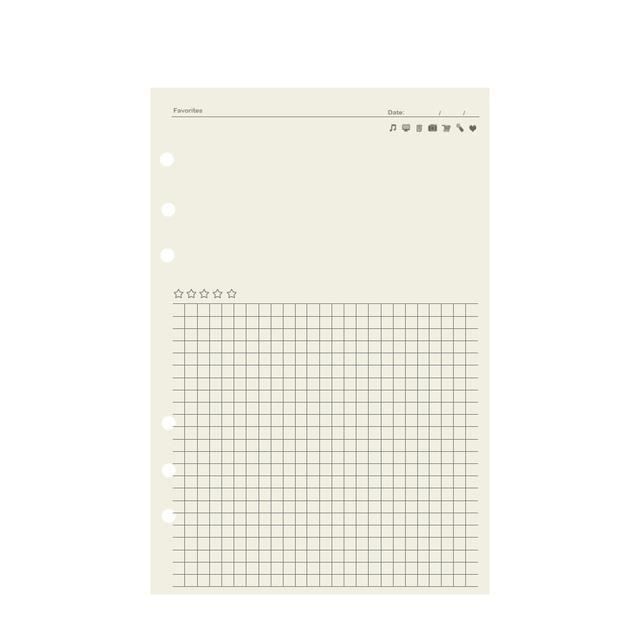 CAHIER,Notes-A7--Classeur à feuilles mobiles A5 A6 A7 à 6 anneaux ...