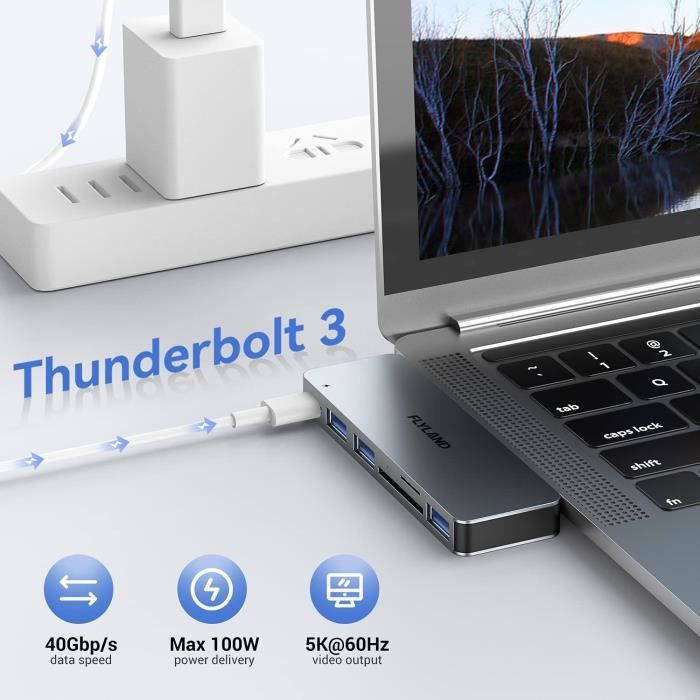 Hub USB C, Adaptateur MacBook Pro-Air M1 avec Thunderbolt 3 (Transfert ...