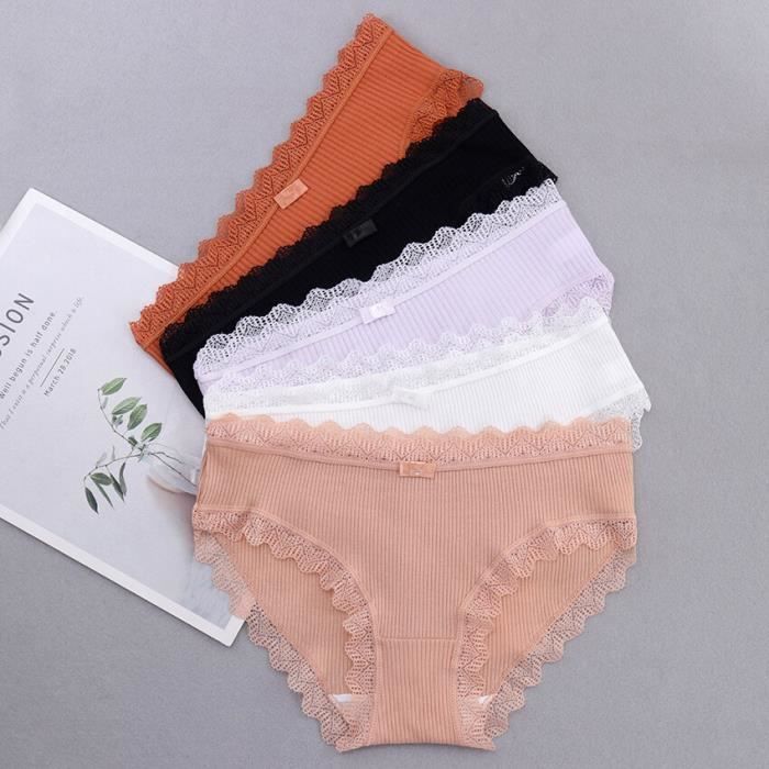 Culotte Slip Culotte Sexy En Coton Et Dentelle Pour Femme Sous Vêtement