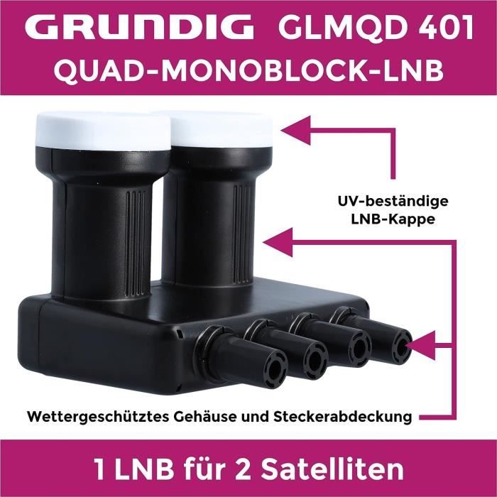 GSS Grundig Monoblock Quad LNB – 4 participants 2 satellitesAstra 19.2 ...
